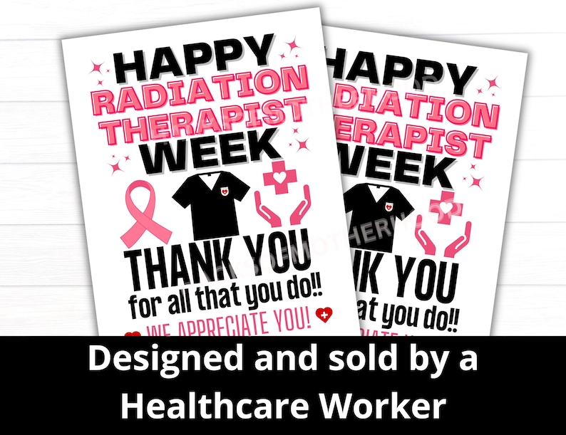 Radiation Therapist Week Printable Poster, Rad Therapist Sign ...