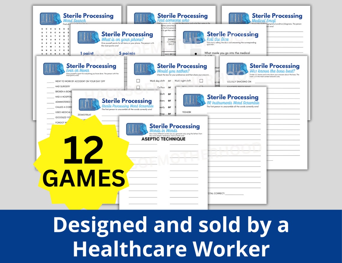 Sterile Processing Game Bundle, SPD Week, Central Service Week, Sterile ...
