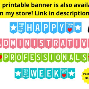 Administrative Professionals Day Printable Banner, Administrative ...