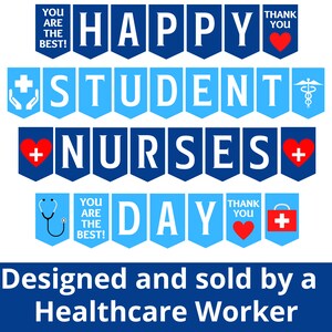 Student Nurses Day Printable Banner, Student Nurse Gift, Nurse Thank ...