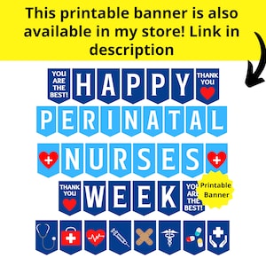 Perinatal Nurses Week Printable Banner, Perinatal Nurse Week Sign ...