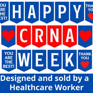 CRNA Week Printable Banner Certified Registered Nurse - Etsy