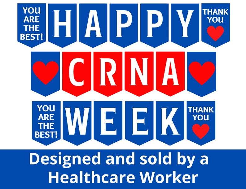 CRNA Week Printable Banner Certified Registered Nurse - Etsy