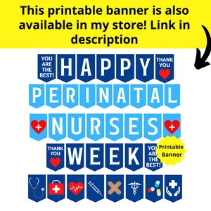 Perinatal Nurses Week Printable Poster, Perinatal Nurse Week Sign ...