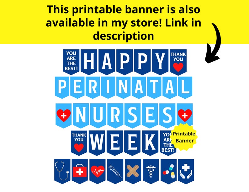 Perinatal Nurses Week Printable Poster, Perinatal Nurse Week Sign ...