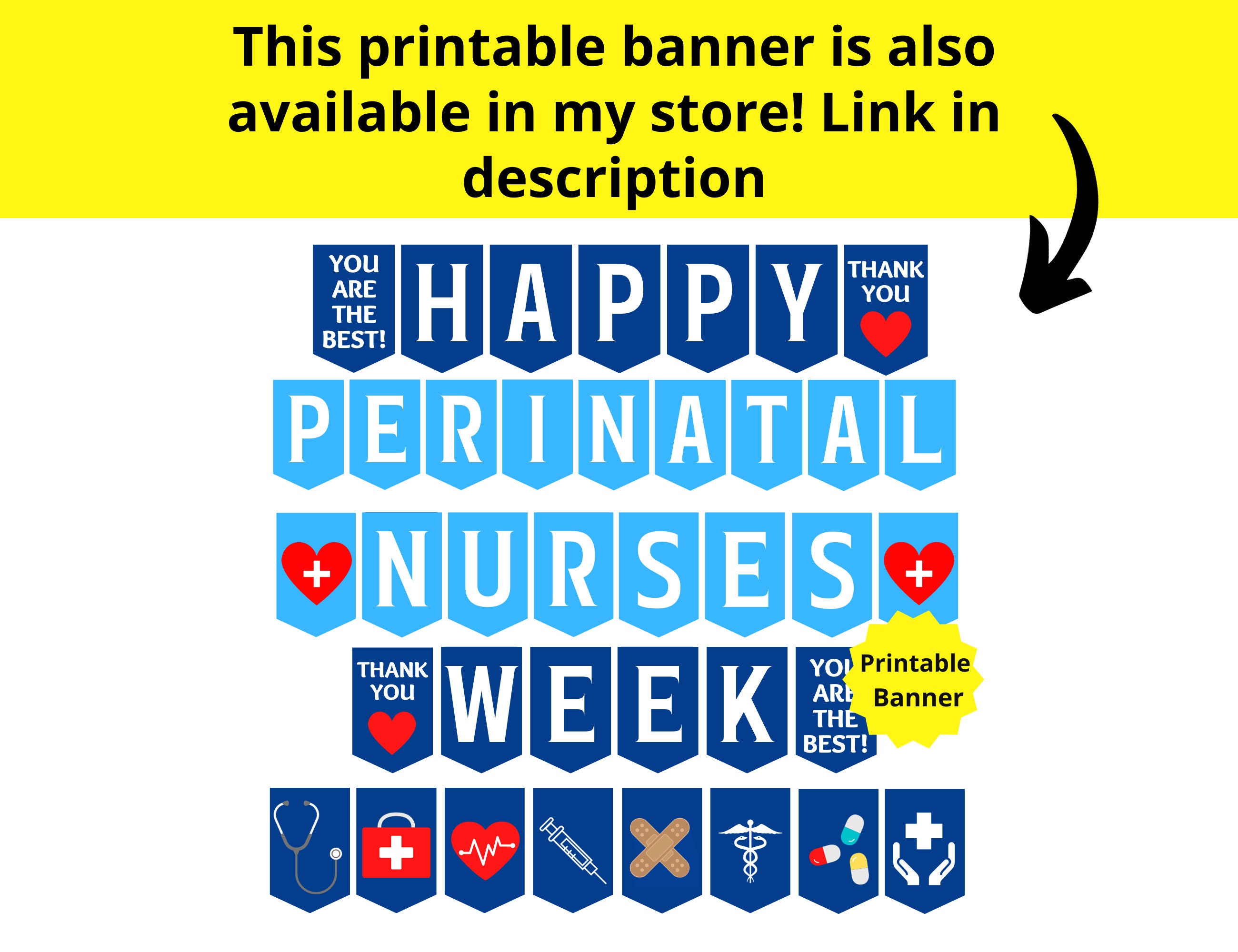 Perinatal Nurses Week Printable Poster, Perinatal Nurse Week Sign ...