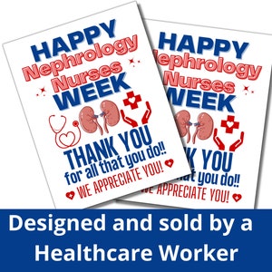 Nephrology Nurses Week Printable Poster Nephrology Nurses - Etsy