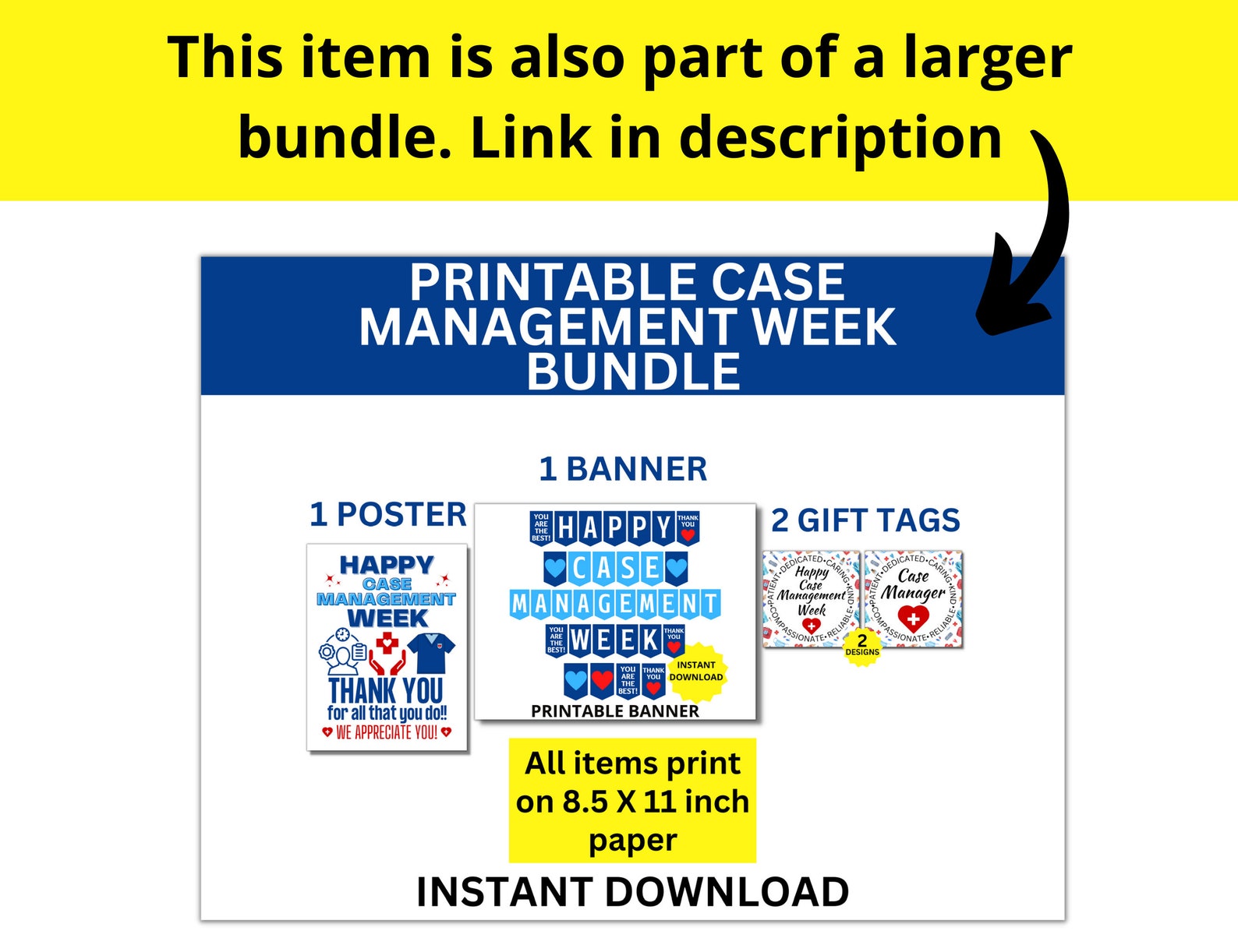 Case Management Week Printable Gift Tags, Happy Case Manager Week Gift ...