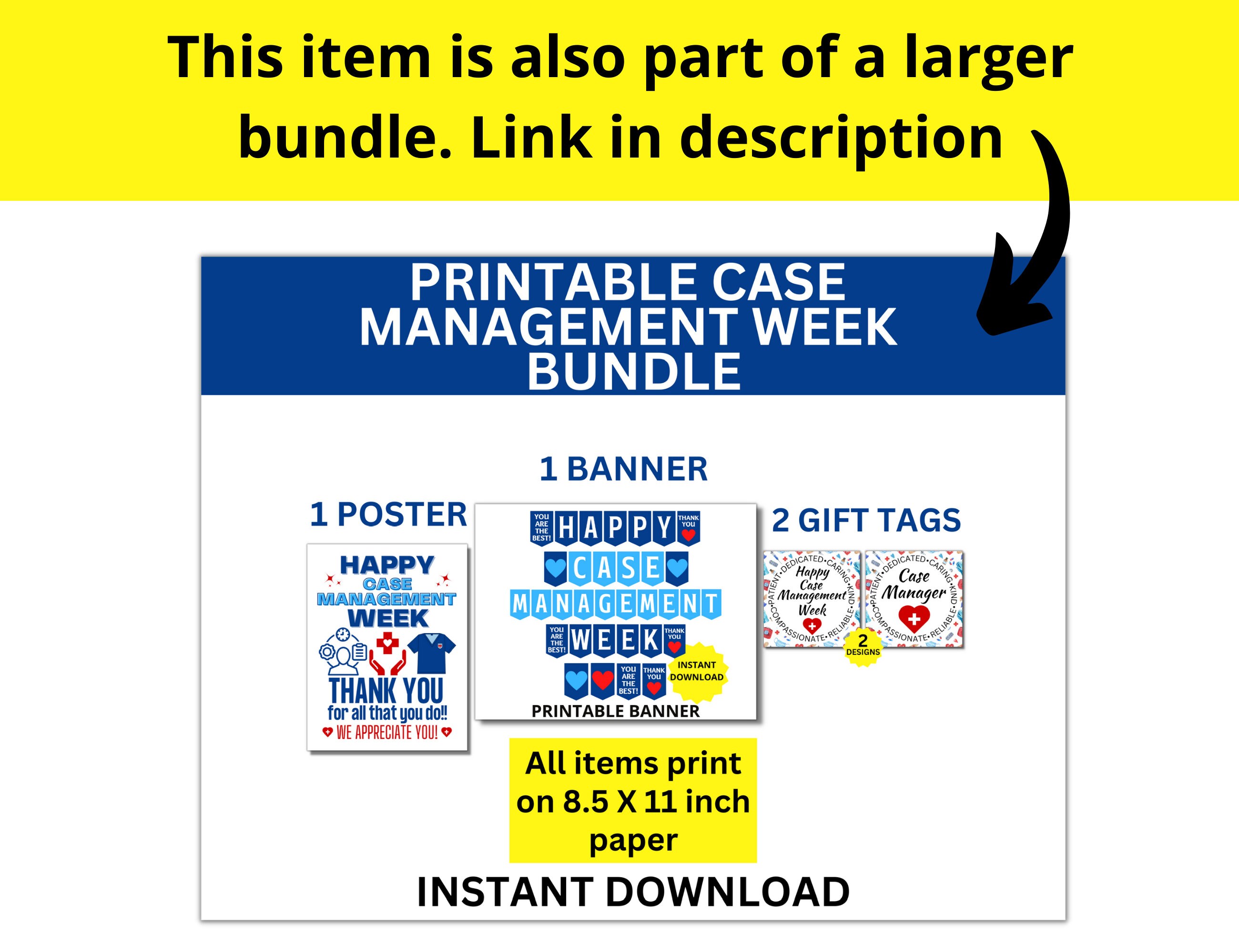 Case Management Week Printable Gift Tags, Happy Case Manager Week Gift ...