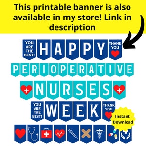 Perioperative Nurses Week Printable Poster, Perioperative Nurse Week ...