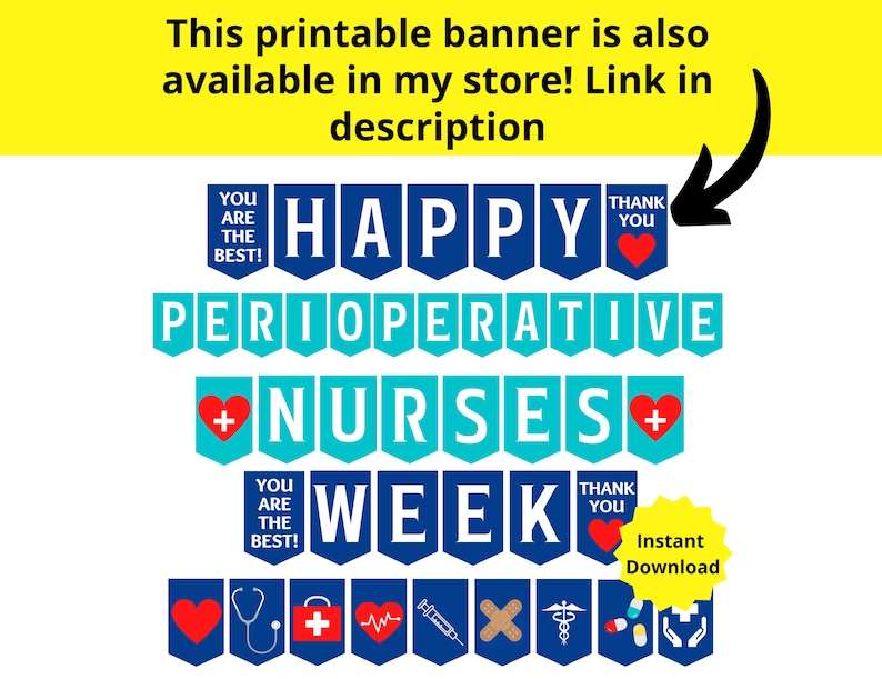 Perioperative Nurses Week Printable Poster, Perioperative Nurse Week ...