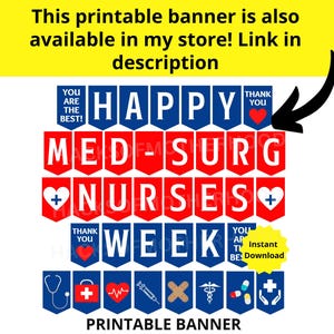 Medical Surgical Nurses Week Printable Bundle, Med-surg Nurses Week ...
