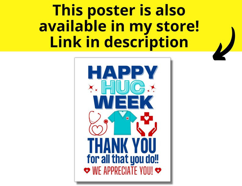 Health Unit Coordinator Week Printable Banner, Happy HUC Week Sign ...
