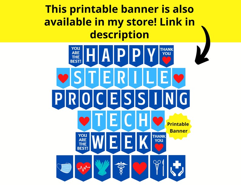 Sterile Processing Week Printable Gift Tags, SPD Week, Central Service ...