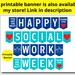 Social Worker Printable Gift Tag, Happy Social Work Week, Social Worker ...