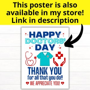 Doctors Day Printable Gift Tags, Happy Doctors Day Gift, Doctor ...