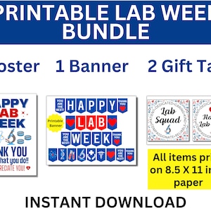 Lab Week Printable Bundle Medical Laboratory Professionals - Etsy