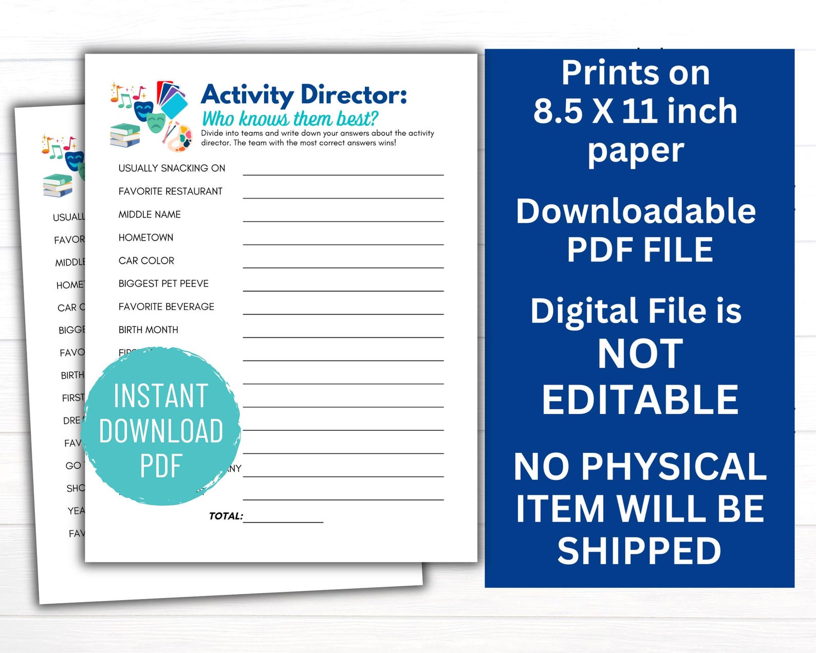 Activity Director Printable Game Activity Professionals Week Activity ...