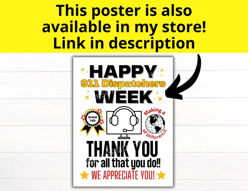 Public Safety Telecommunications Week Printable Gift Tag, Public Safety ...