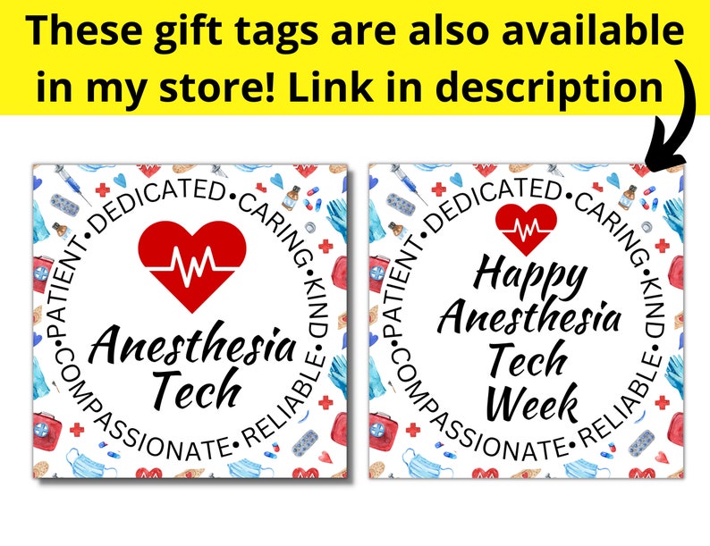 Anesthesia Tech Week Printable Bundle, Anesthesia Technician Week Sign ...