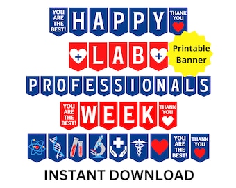 Happy Lab Week Printable Sign, Handdrawn Medical Laboratory ...