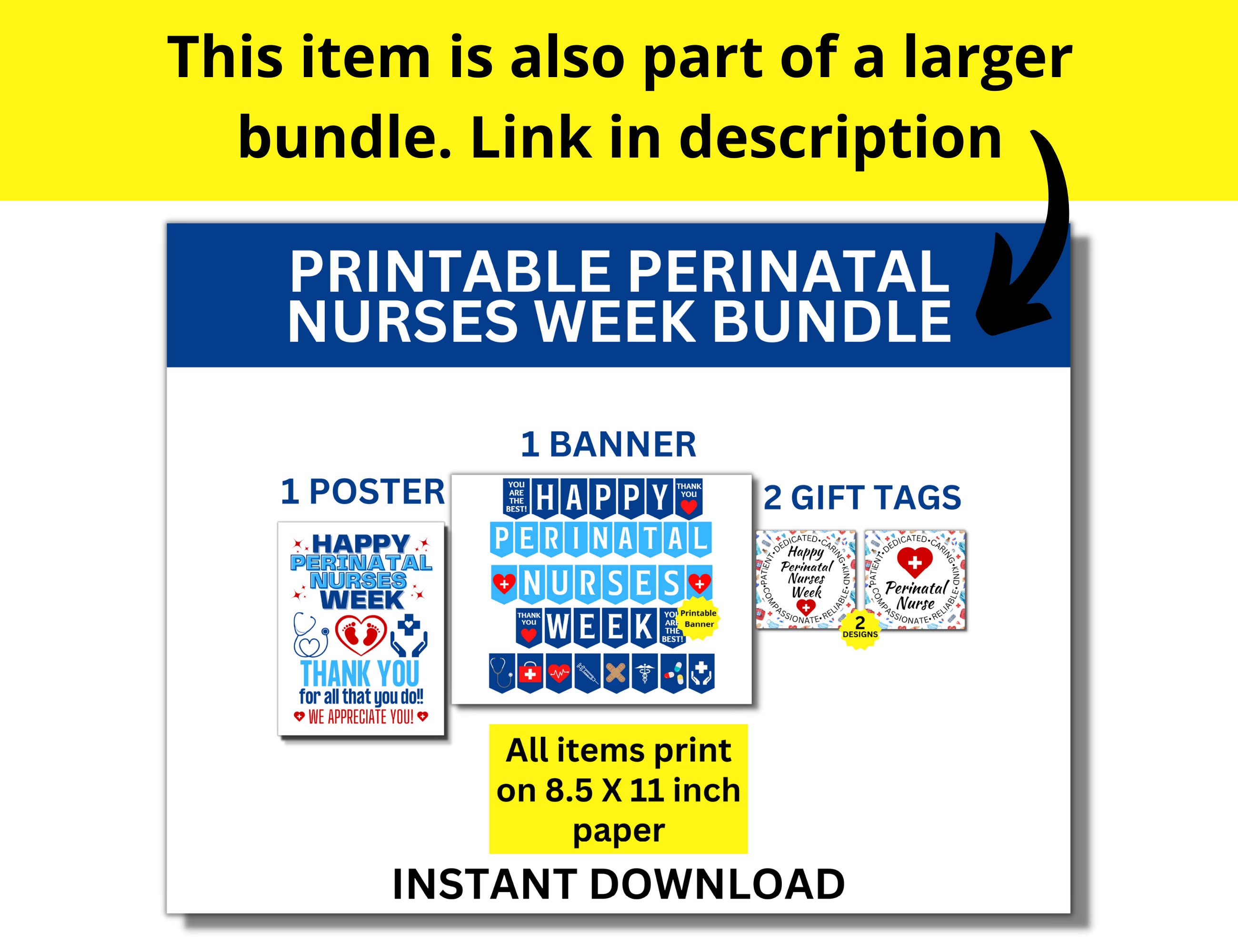 Perinatal Nurses Week Printable Banner, Perinatal Nurse Week Sign ...