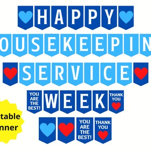 Happy Housekeeping Service Week Printable Banner Housekeeper - Etsy