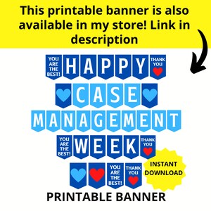 Case Management Week Printable Bundle, Happy Case Manager Week, Case ...