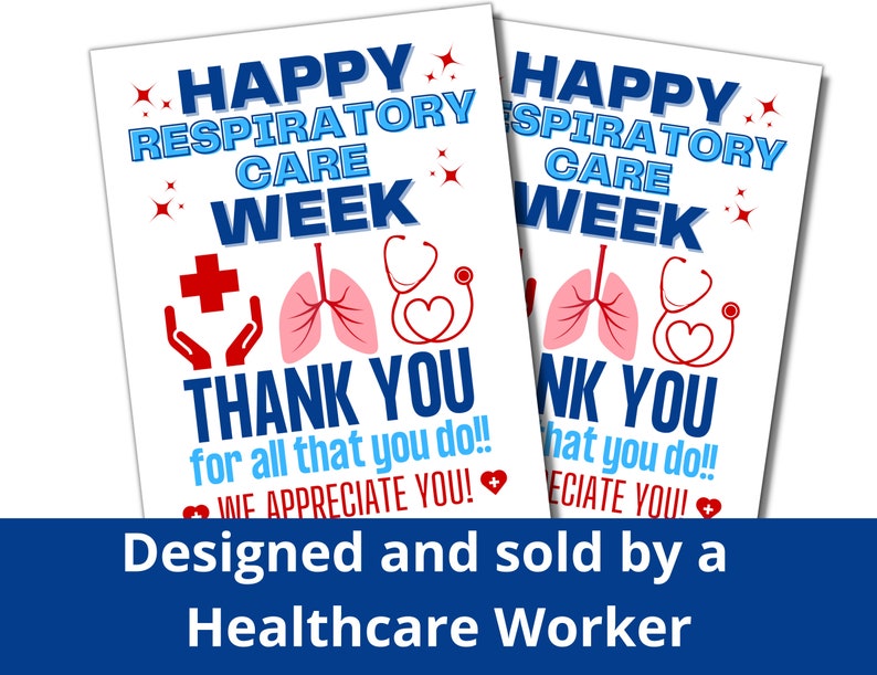 Respiratory Care Week Printable Poster, Happy Respiratory Therapist ...