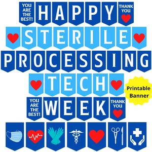 Sterile Processing Tech Week Printable Banner SPD Tech Week - Etsy