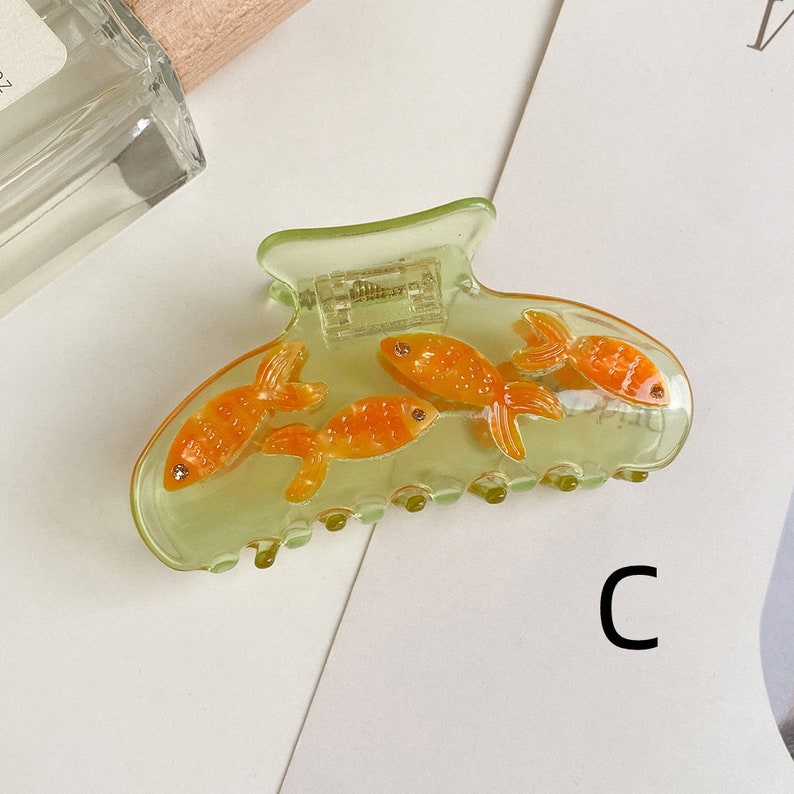 Fish Hair Claw Clip,goldfish Hair Claw Clips,creative Claw Clip, Whale ...