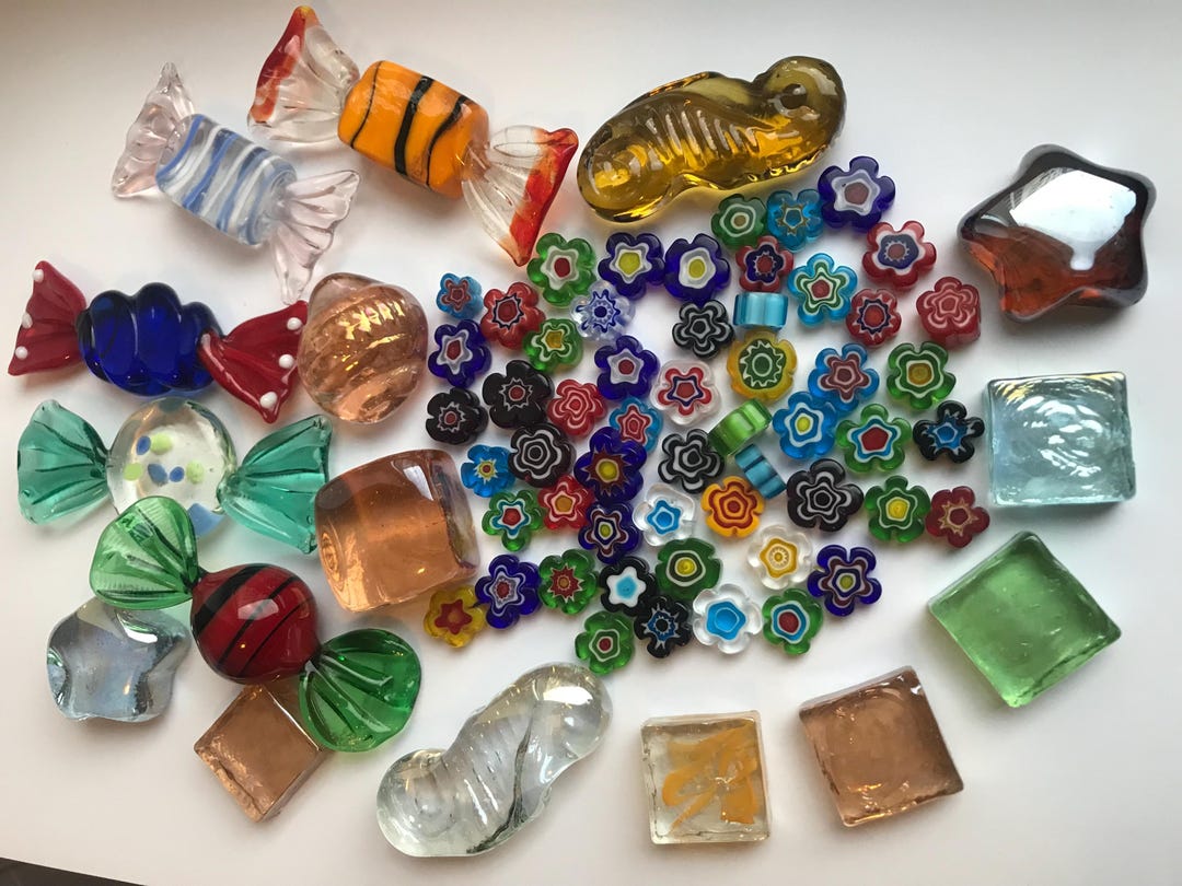 Vintage Murano Millefiori Glass. Candy & Beads Italian Home Decor - Etsy