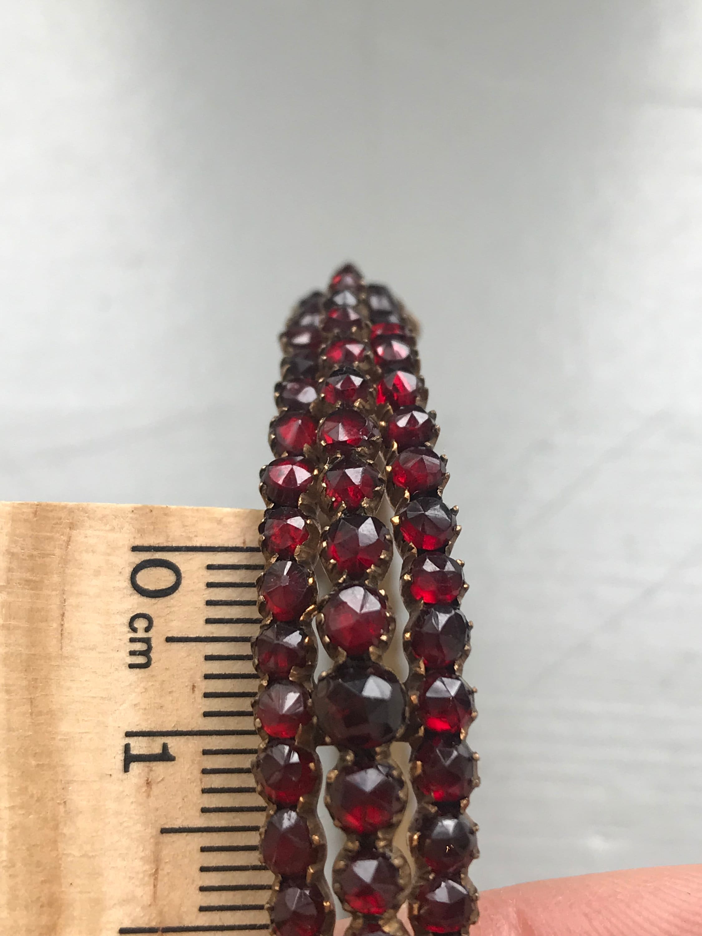 Biedermeier Bracelet Bohemian Garnet Pirop, Czech Garnets. - Etsy