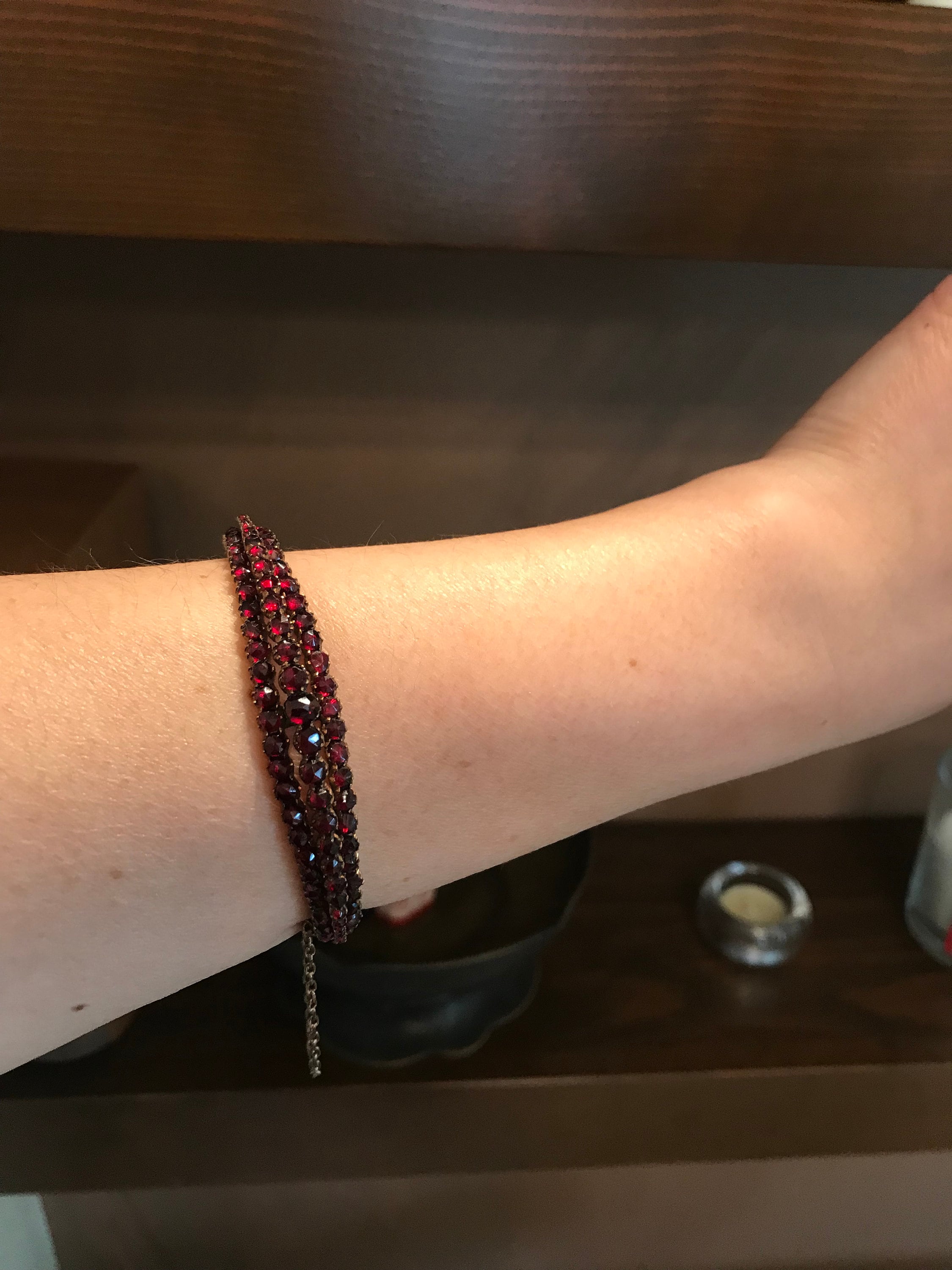 Biedermeier Bracelet Bohemian Garnet Pirop, Czech Garnets. - Etsy