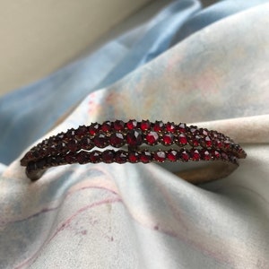 Biedermeier Bracelet Bohemian Garnet Pirop, Czech Garnets. - Etsy