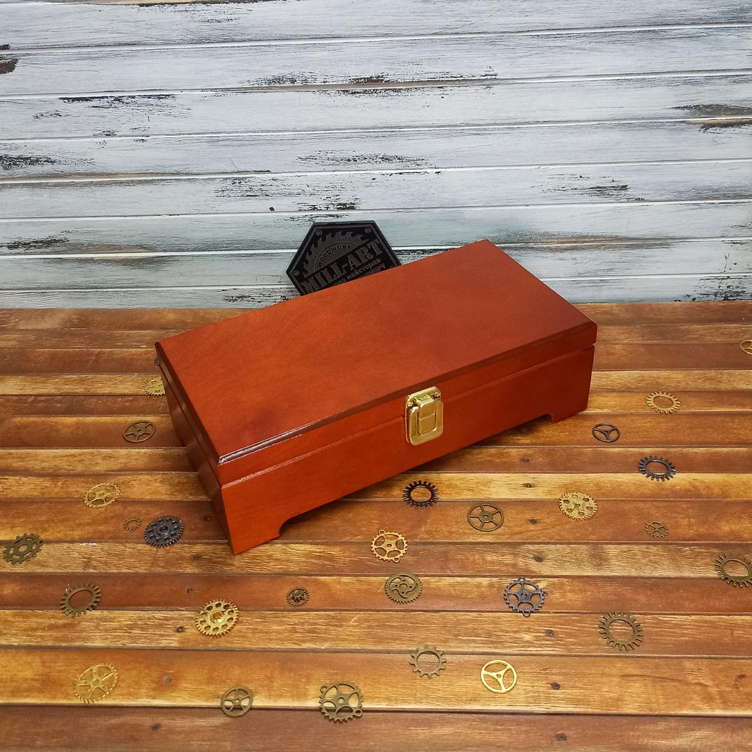 Casket on Legs, Wooden Box, Storage Box, Keepsake Box, Redbrown ...