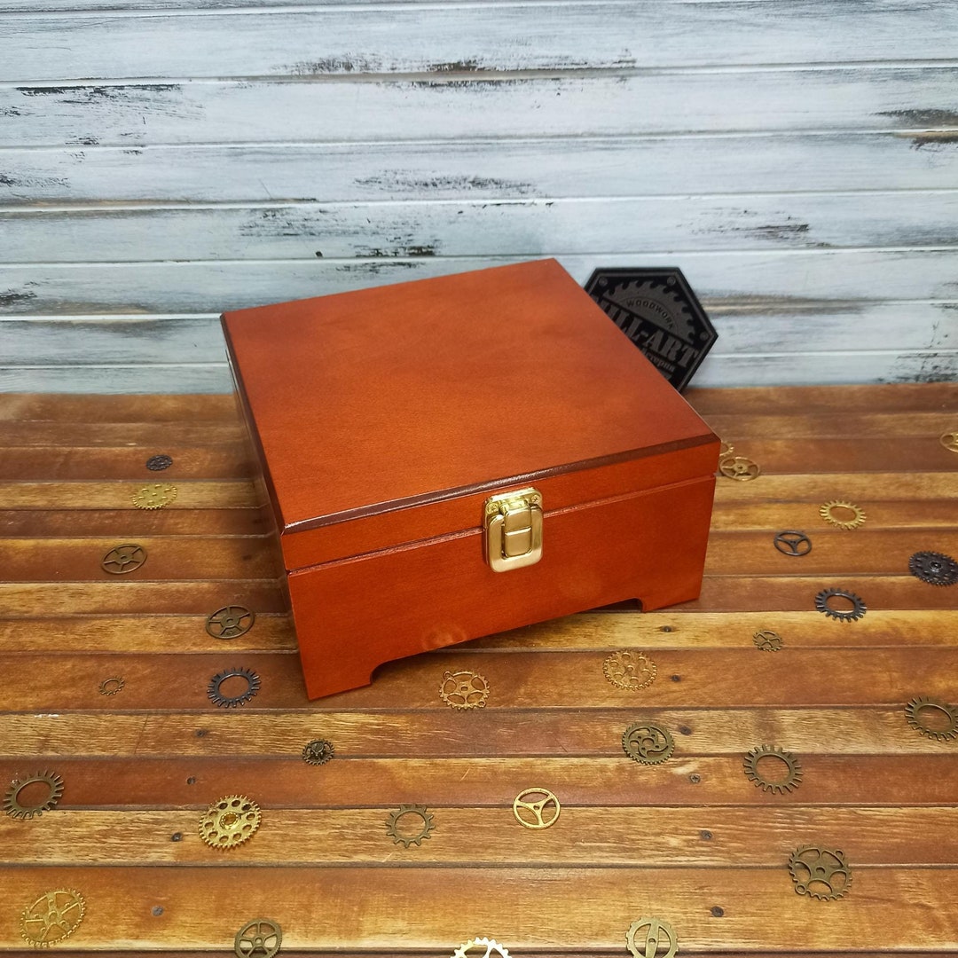 Casket on Legs, Wooden Box, Storage Box, Keepsake Box, Redbrown ...
