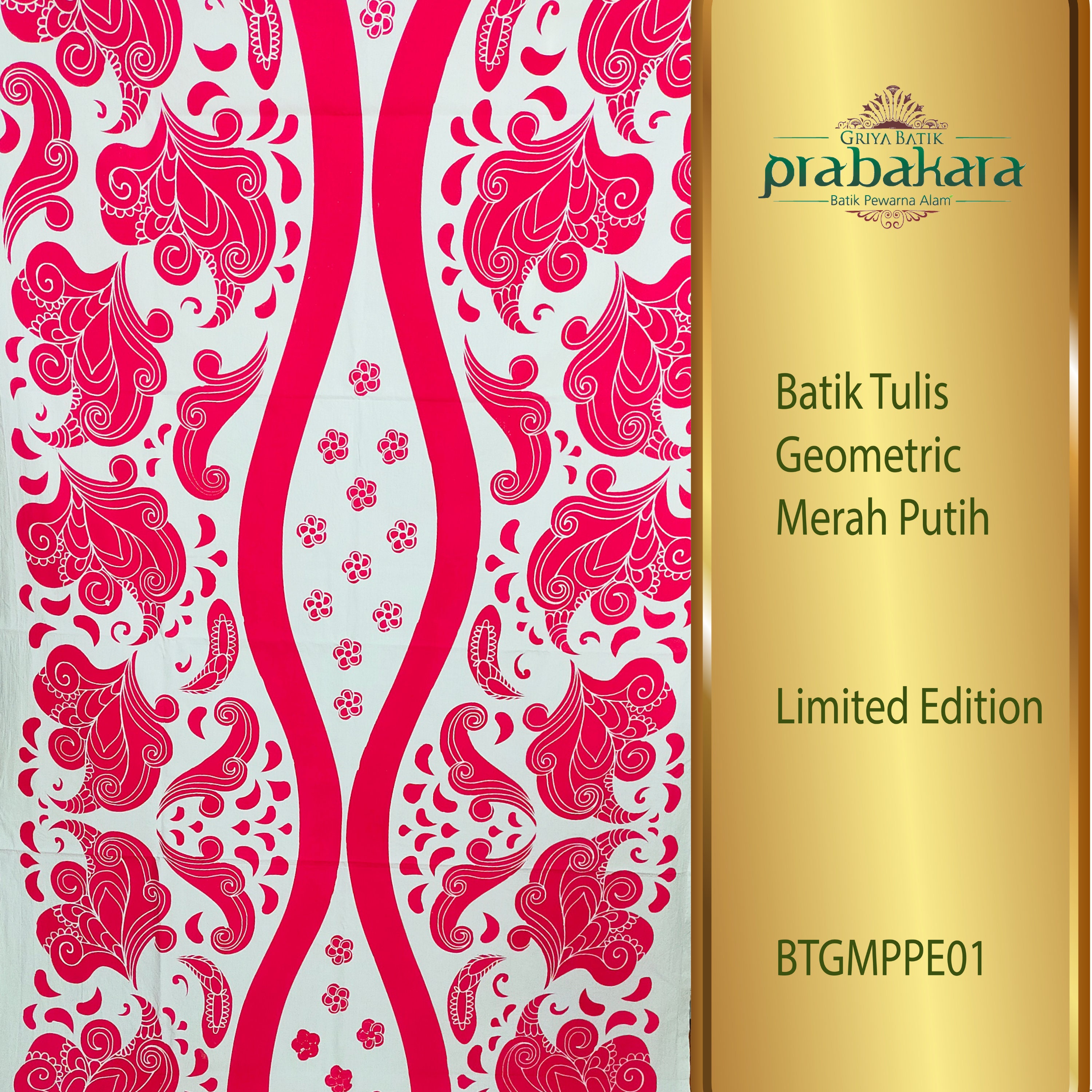 Batik Tulis Geometric Merah Putih | Apparel | Unisex Fabric | Fabric ...