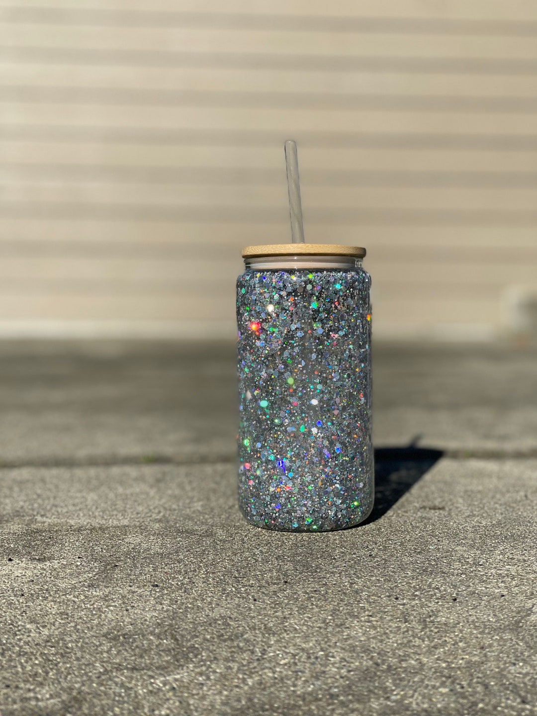 Snow Globe Tumbler Custom Glitter Snow Globe Glass Glass Tumbler Glass ...