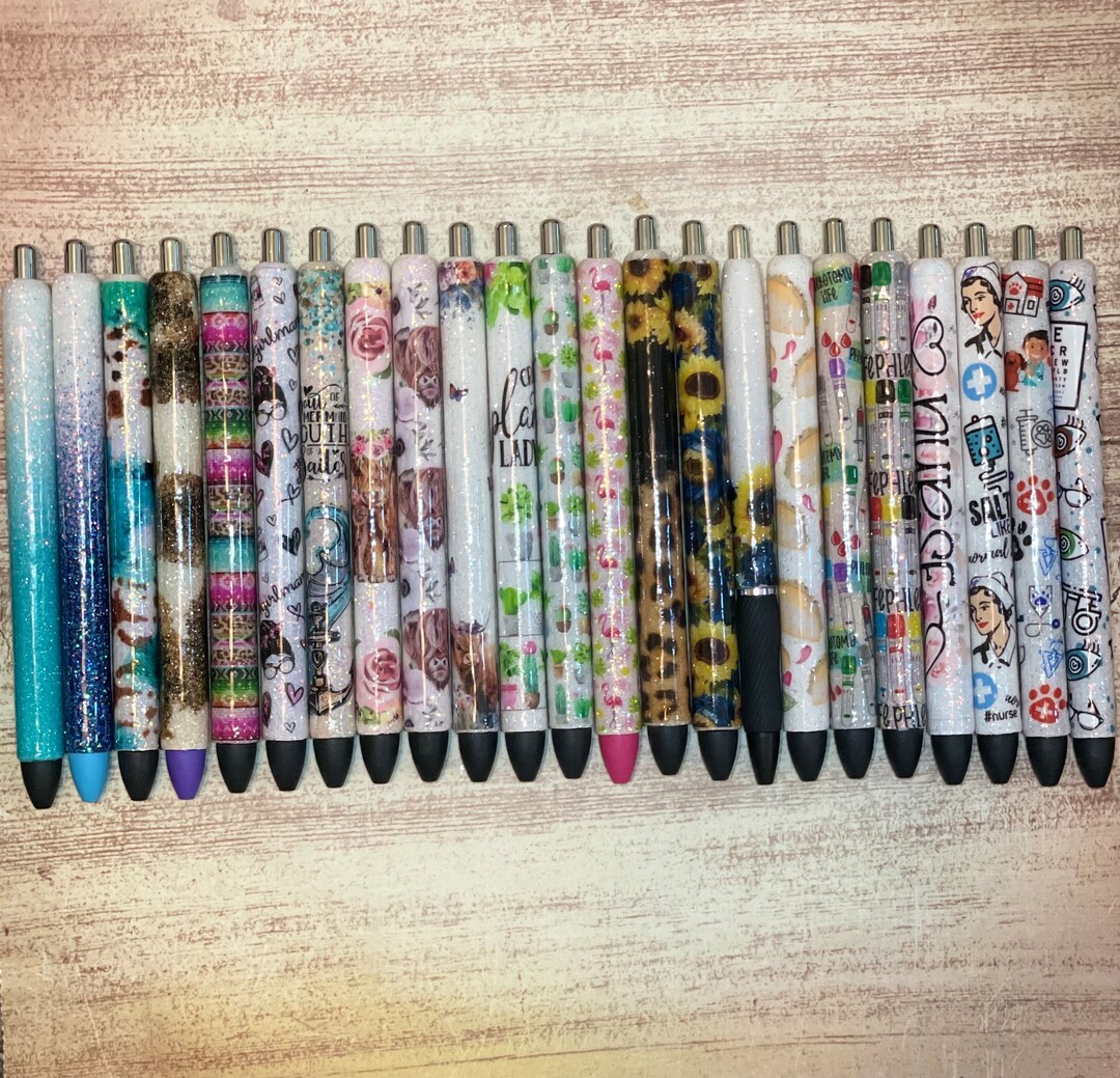 Wrapped Epoxy Papermate Ink Joy Gel Pen Wrapped Pens glitterepoxy ...