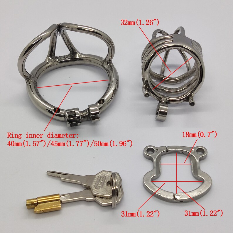 Male Chastity Device Bird Cage Stainless Steel Cock Cage Scrotum ...