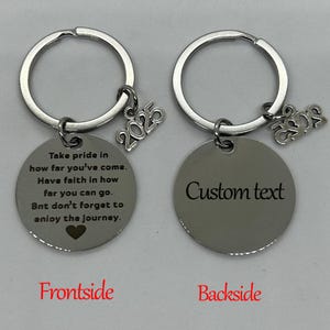 Personalized Graduation Gift Keychain , Graduate Key Ring for College ...