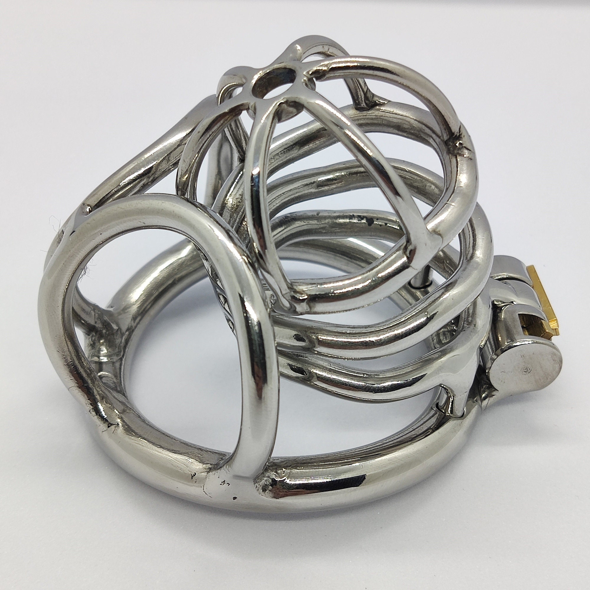 Male Chastity Device Bird Cage Stainless Steel Cock Cage Scrotum ...