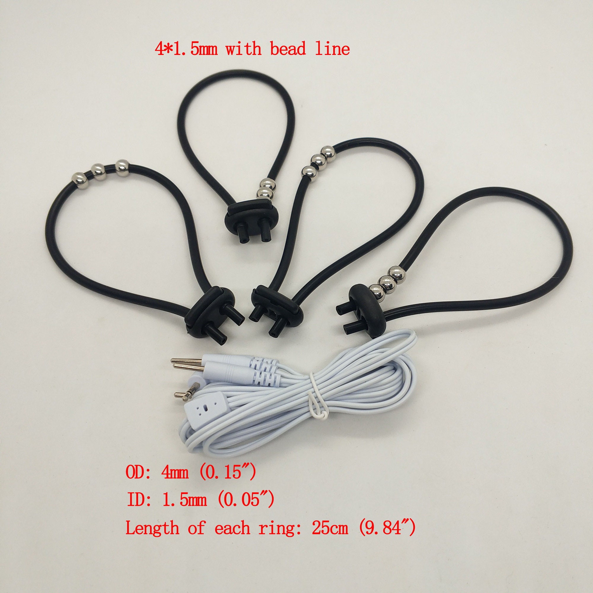 Electric Shock E stim Penis Ring Conductive Electrosex Cock Ring ...