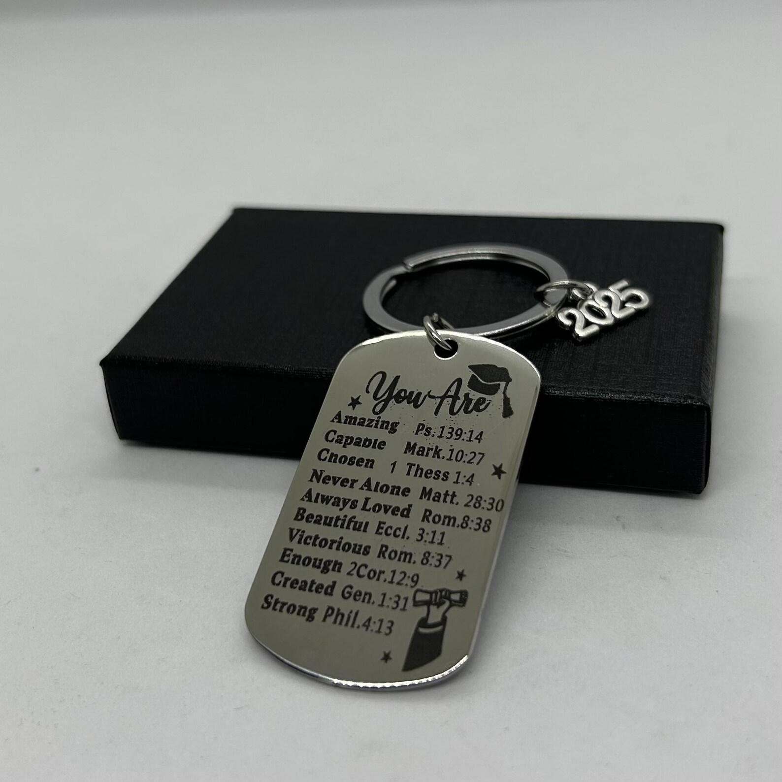 Personalized Graduation Gift Keychain , Graduate Key Ring for College ...