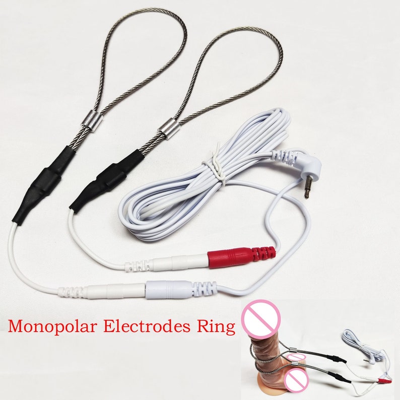 Adjustable Conductive Loop Penis Ring Steel Wire With Cable Monopolar ...