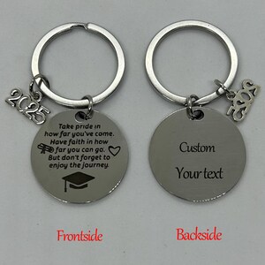 Personalized Graduation Gift Keychain , Graduate Key Ring for College ...