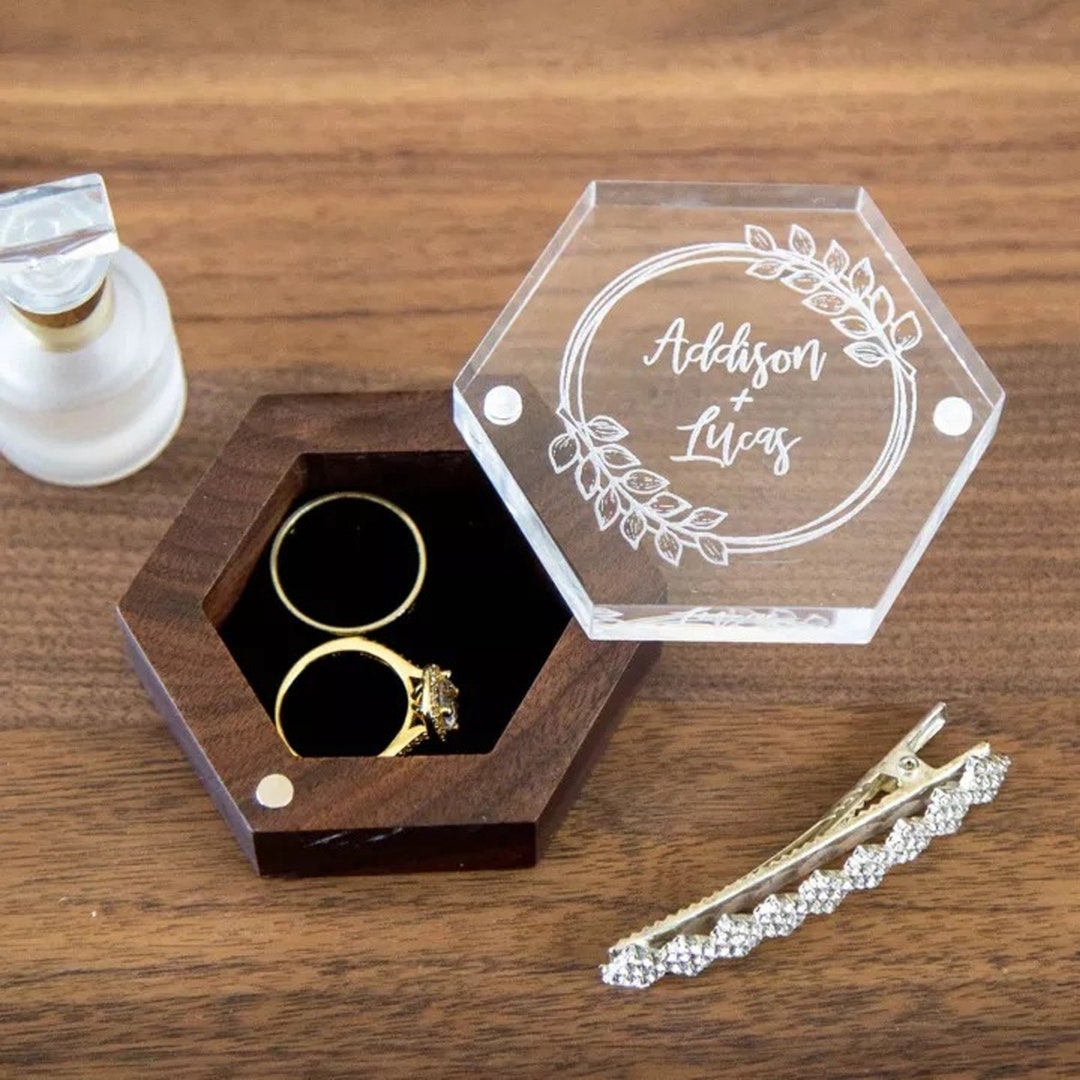 Custom Wedding Ring Box,personalized Proposal Ring Box,ceremony Ring ...