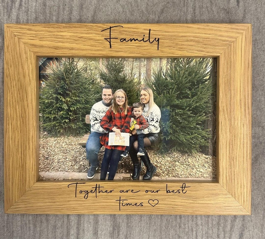 Personalised Photo Frame, Family Photo Frame, Gift for Family ...