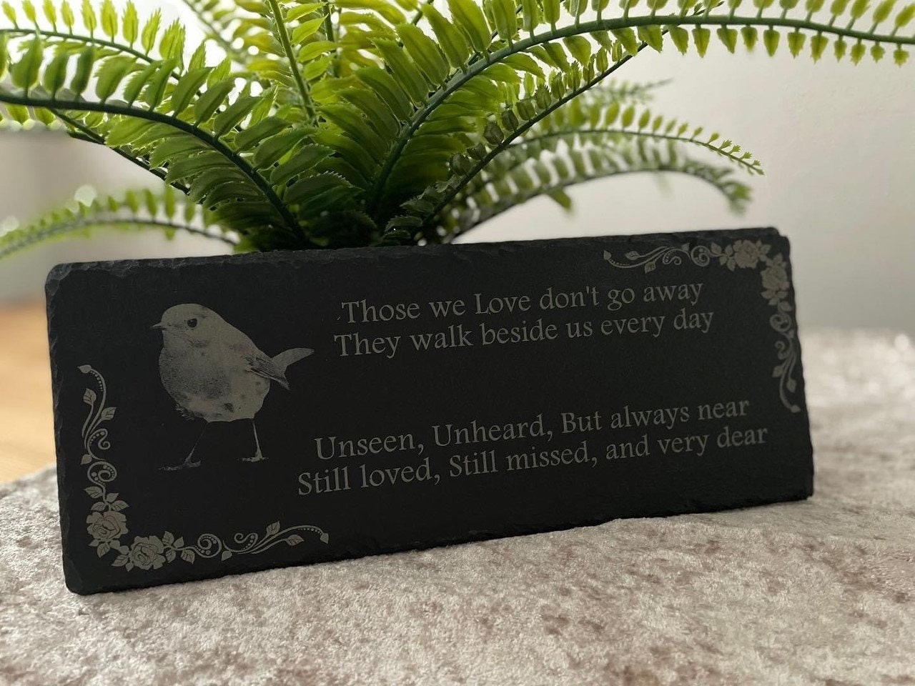 Memorial Slate Plaque Personalised Memorial Slate Plaque in - Etsy UK